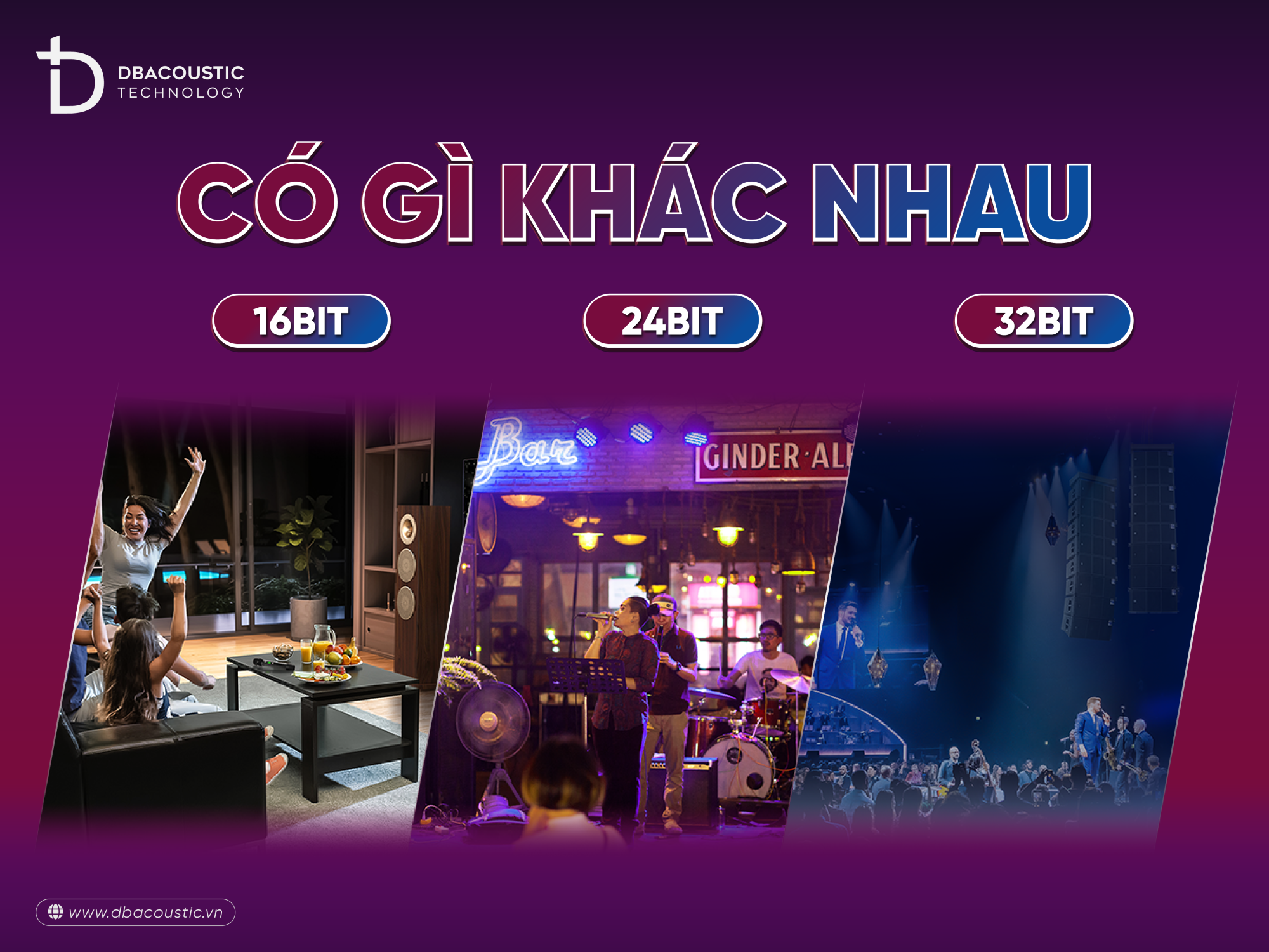 So sánh sự khác biệt giữa âm thanh 16 bit, 24 bit và 32 bit